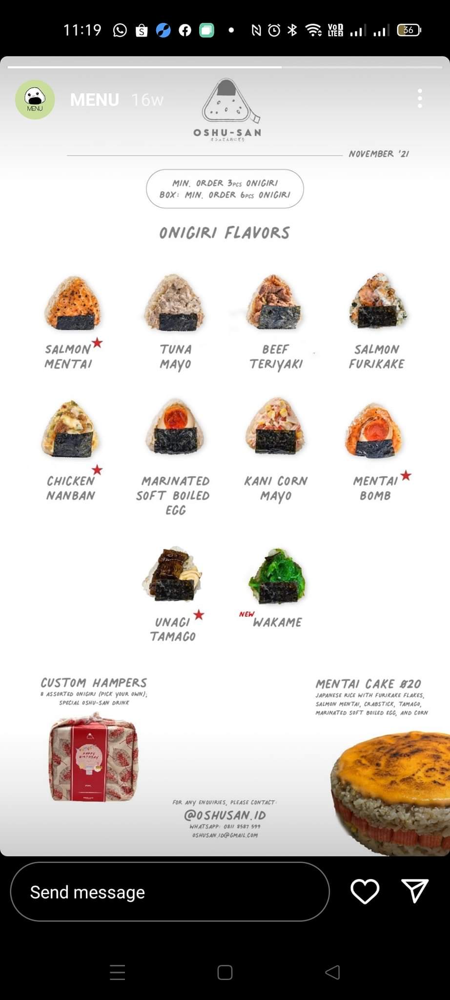 KULINER JAKARTA: OSHUSAN, ONIGIRI TERENAK DI JAKARTA