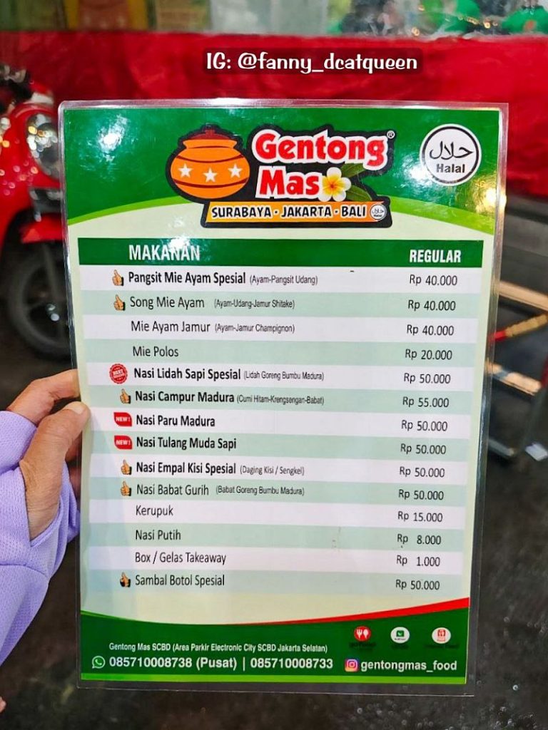 KULINER JAKARTA: GENTONG MAS SCBD, NIKMATNYA SEPIRING NASI LIDAH SAPI ...